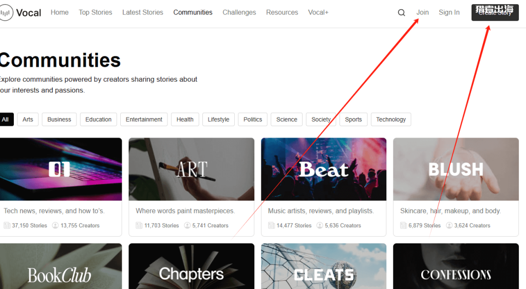 利用AI撰写爆文，在海外自媒体平台Vocal Media赚钱，一篇文章60美金 – 猎者出海